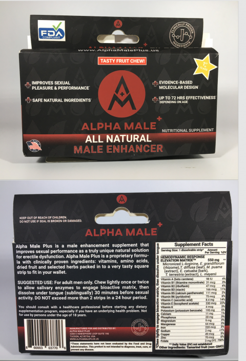 Public Notification: Alpha Male Plus contains hidden drug ingredient | FDA